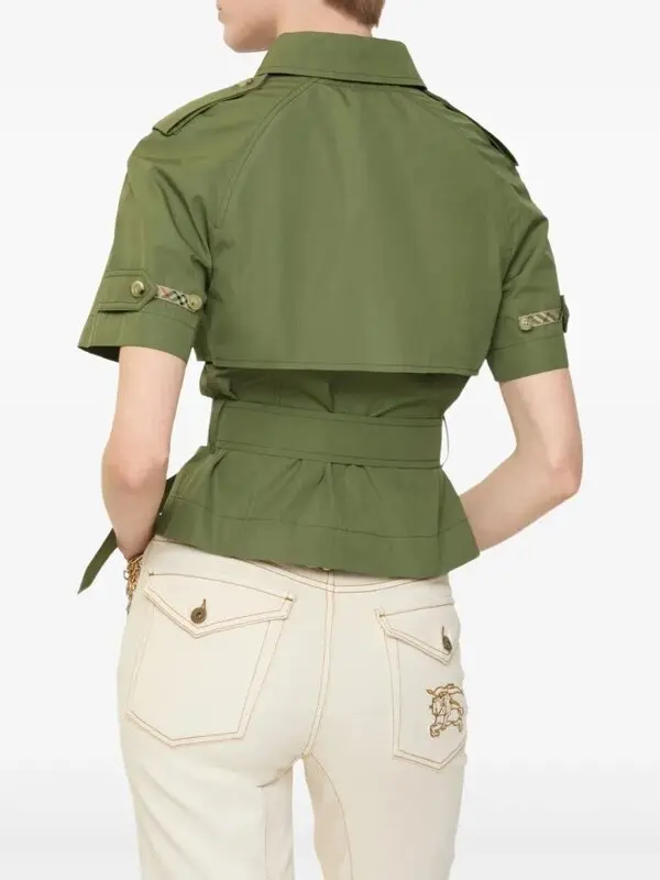 Burberry Cotton Belted Top - Multicolor