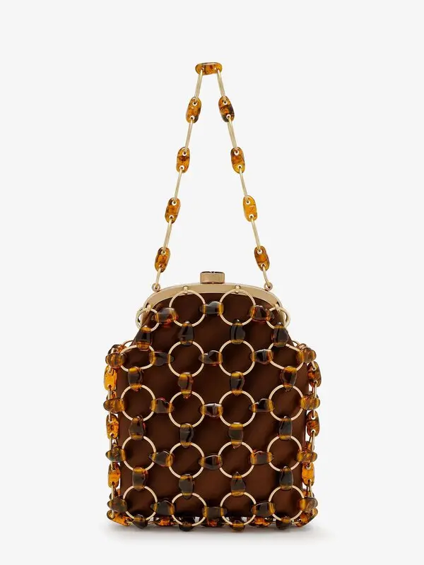 Cult Gaia Brielle Pearl Embellished Leather Wristlet - Multicolor