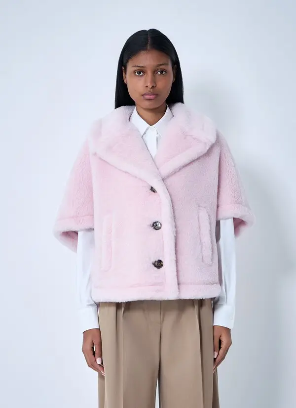 Max Mara Corvino Alpaca Blend Coat - Pink