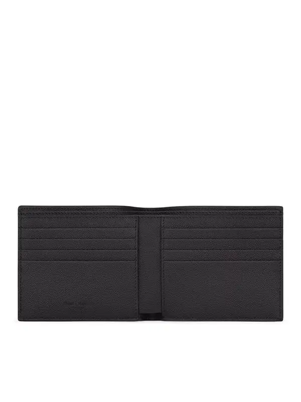 Saint Laurent East/west Textured Leather Wallet