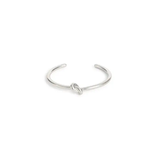 Celine Knotted Cuff Bracelet - Silver