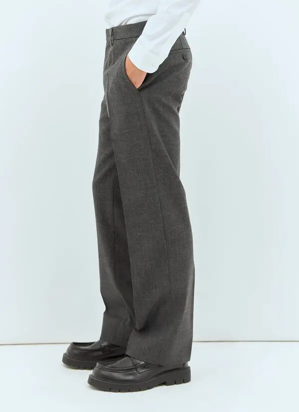 Miu Miu Marled Wool Tailored Trousers