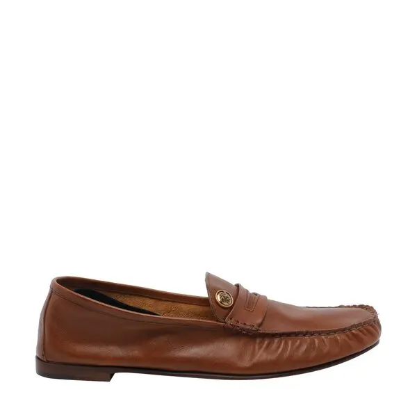 Versace Leather Loafers - Brown