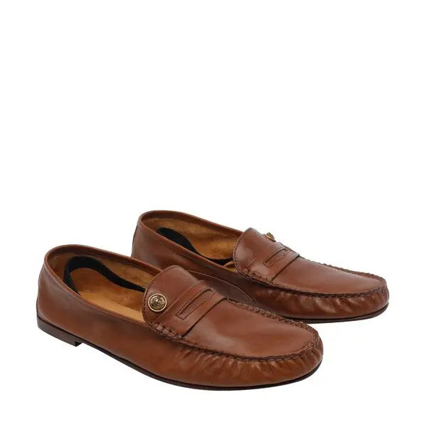Versace Leather Loafers - Brown