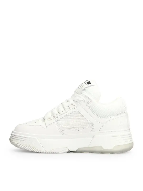 Amiri Ma1 Leather And Fabric Sneakers - White