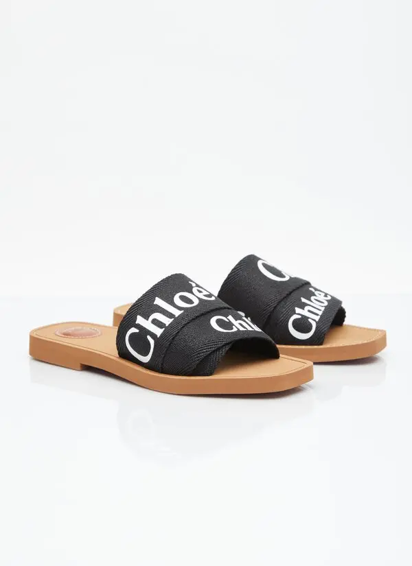 Chloé Woody Slides - Black