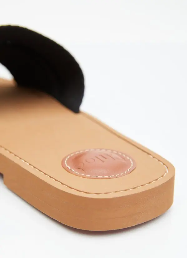 Chloé Woody Slides - Black