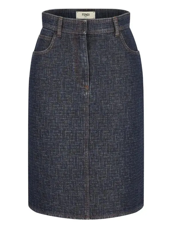 Fendi Padded Denim Skirt