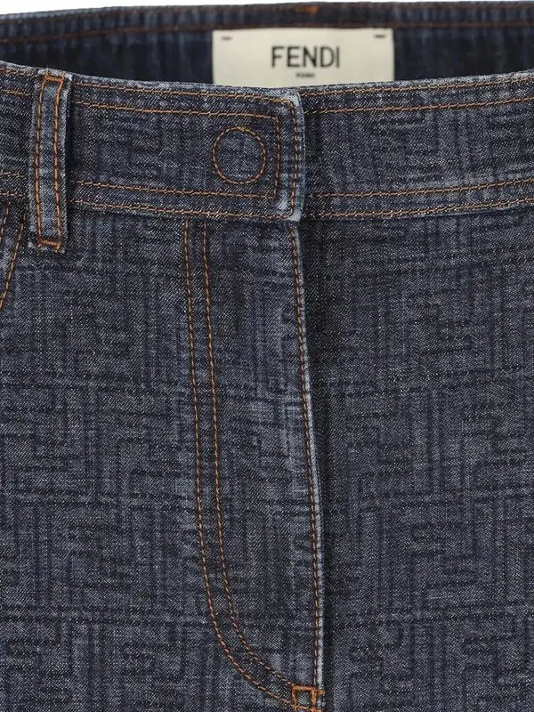 Fendi Padded Denim Skirt