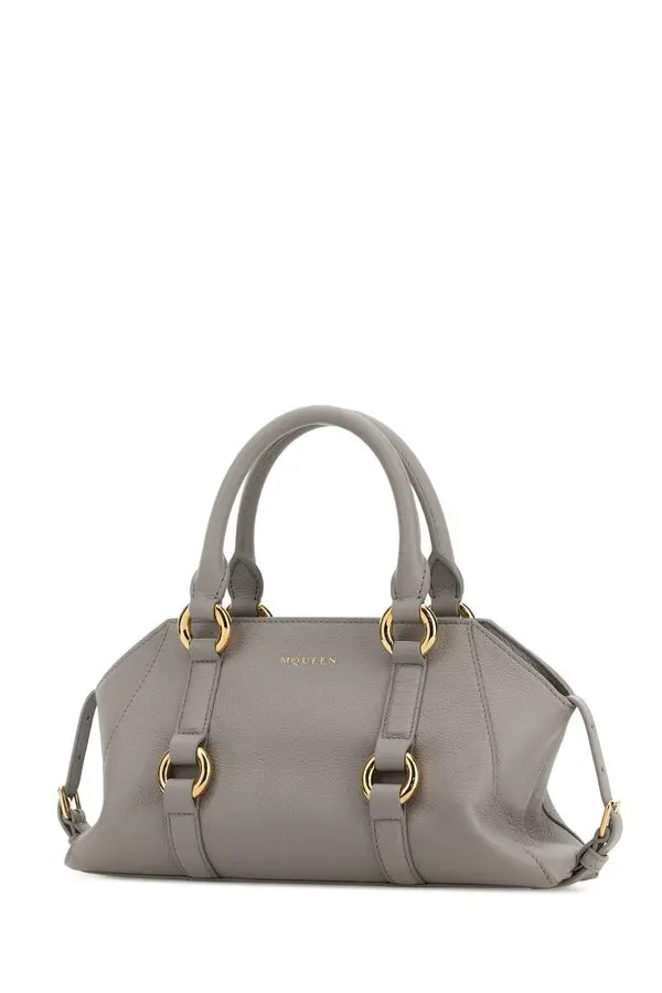 Alexander McQueen Grey Leather Small Farringdon Handbag - Gray