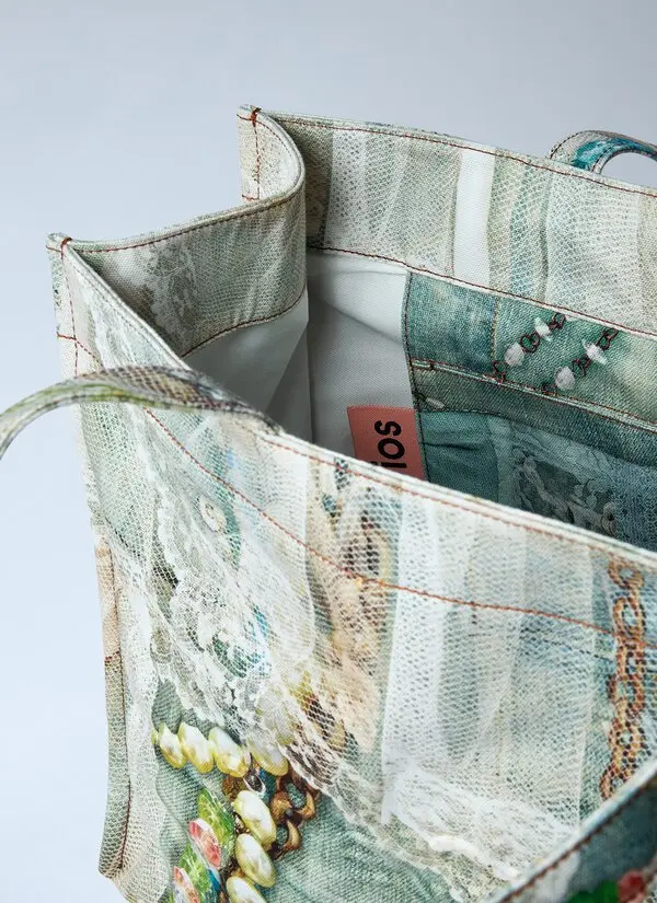 Acne Studios Tote Bag With Trompe L'oeil Print