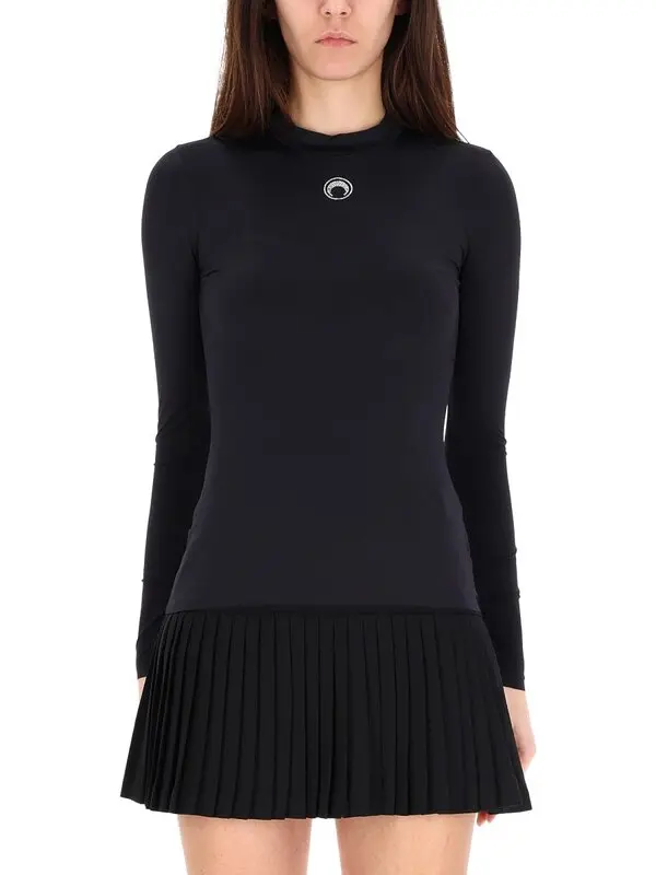MARINE SERRE Moon Logo Long Sleeve T-shirt - Black