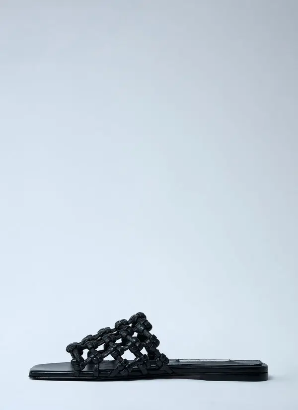 TOTEME Braided Leather Slides