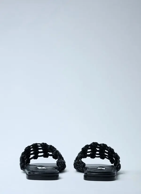 TOTEME Braided Leather Slides