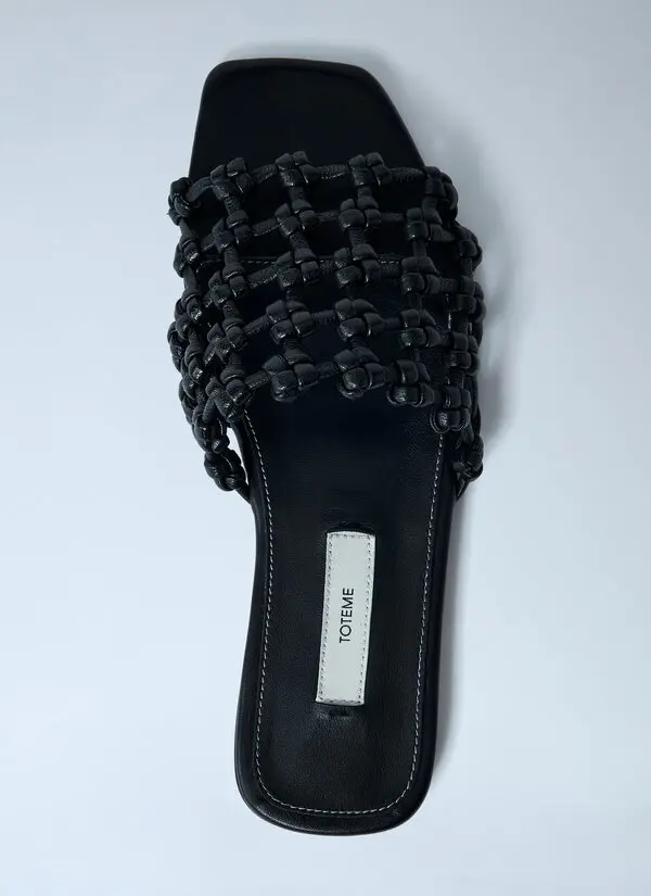 TOTEME Braided Leather Slides