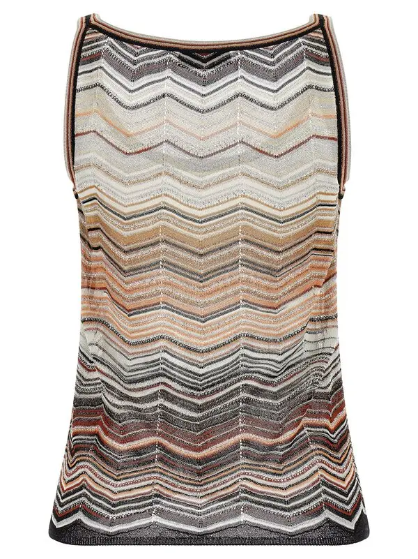 Missoni Chevron Lamé Sequin Tank Top