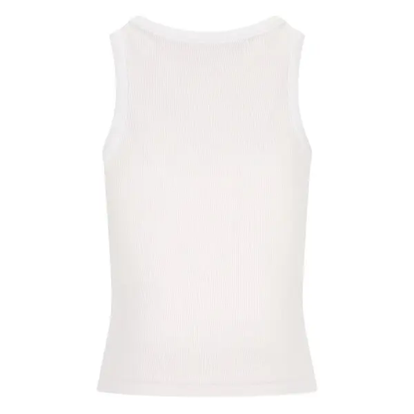 Givenchy Ribbed Knit Sleeveless Top With Logo Print