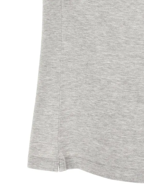 Brunello Cucinelli Logo Piqué Polo Shirt - Gray