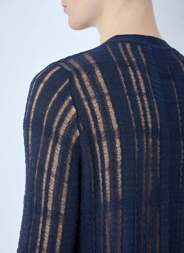 Our Legacy Crewneck Laddered Knit Sweater