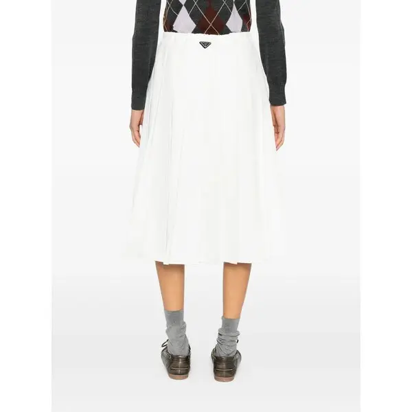 Prada Pleated Skirt With Tie Detail