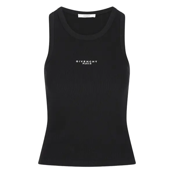 Givenchy Sleeveless Ribbed Tank Top - Black