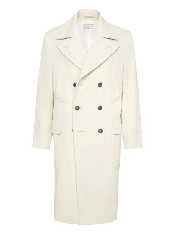 Brunello Cucinelli Cashmere Velvet Double-breasted Coat