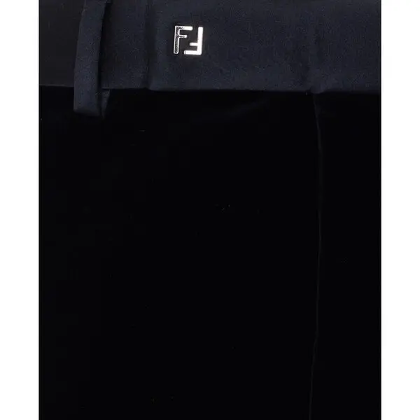 Fendi Velvet Straight-leg Trousers