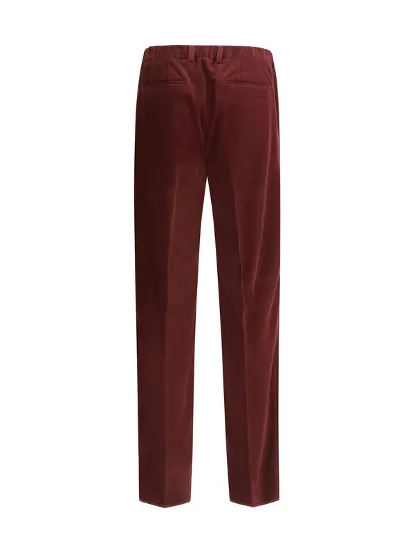 Fendi Velvet Straight-leg Trousers - Multicolor
