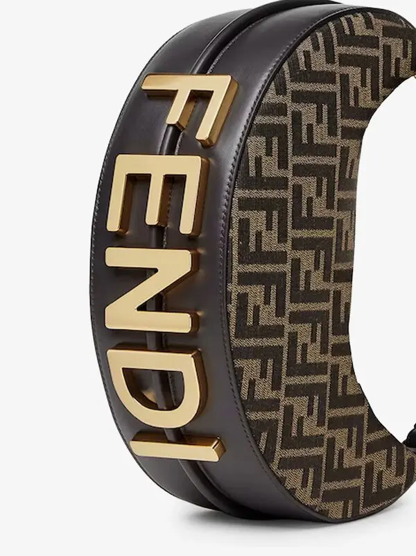 Fendi Ff Jacquard Fabric Handbag - Multicolor