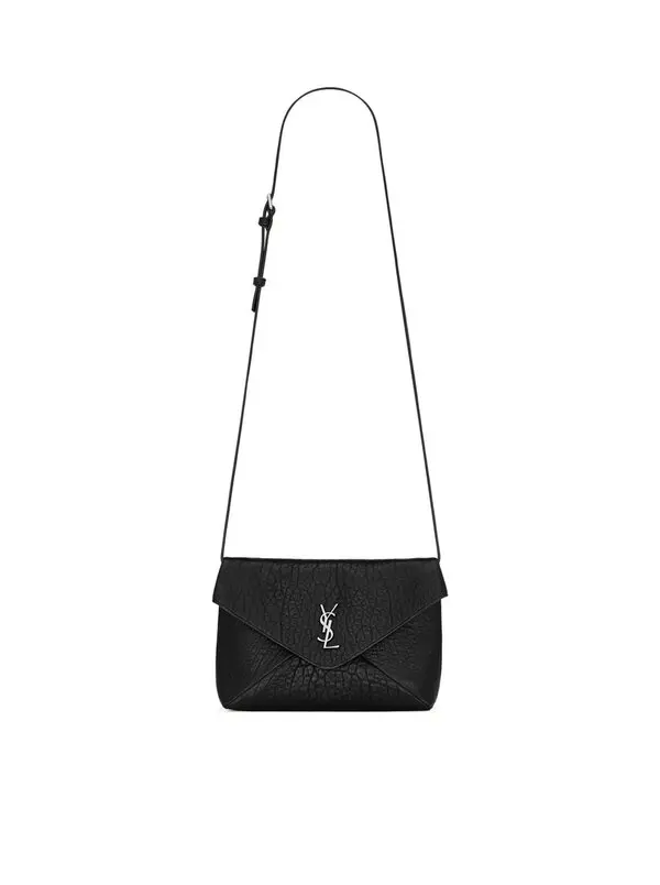 Saint Laurent Cassandra Lambskin Messenger Envelope Bag - Black