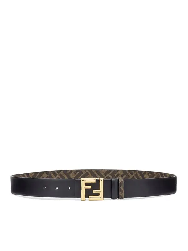 Fendi Ff Rounded Reversible Belt - Multicolor