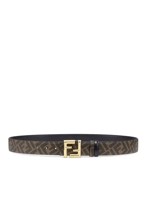 Fendi Ff Rounded Reversible Belt - Multicolor