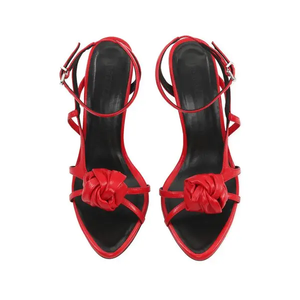 ROTATE BY BIRGER CHRISTENSEN Leather Strappy Stiletto Sandals