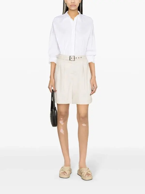 Brunello Cucinelli Cotton Blouse With Monili Trim