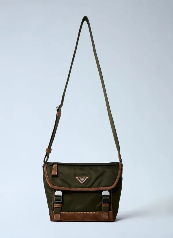 Prada Medium Re-nylon Crossbody Bag - Brown