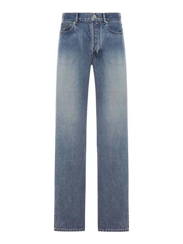 JW Anderson Straight Leg Mid-blue Denim Jeans - Multicolor