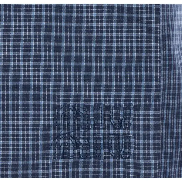Miu Miu Check Print Wrap Front Mini Skirt
