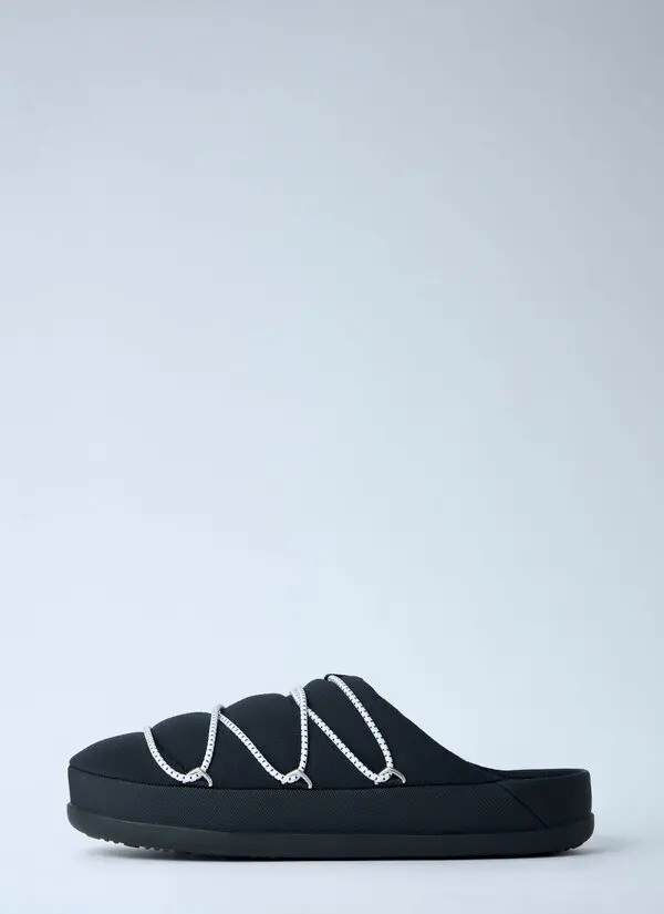 Moon Boot Soft Mules With Lace-up Detailing - Black