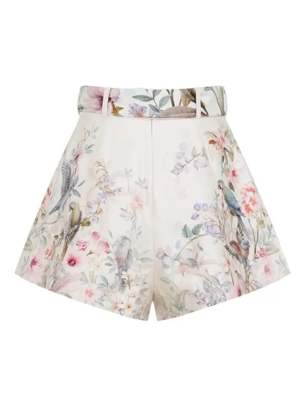 Zimmermann Rebellion Tuck Shorts - Multicolor