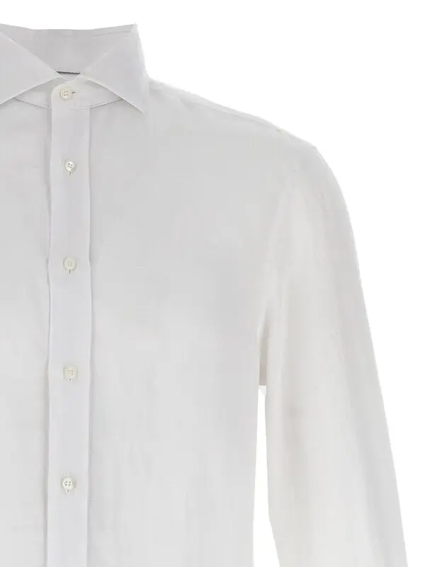 Brunello Cucinelli Linen Shirt - White