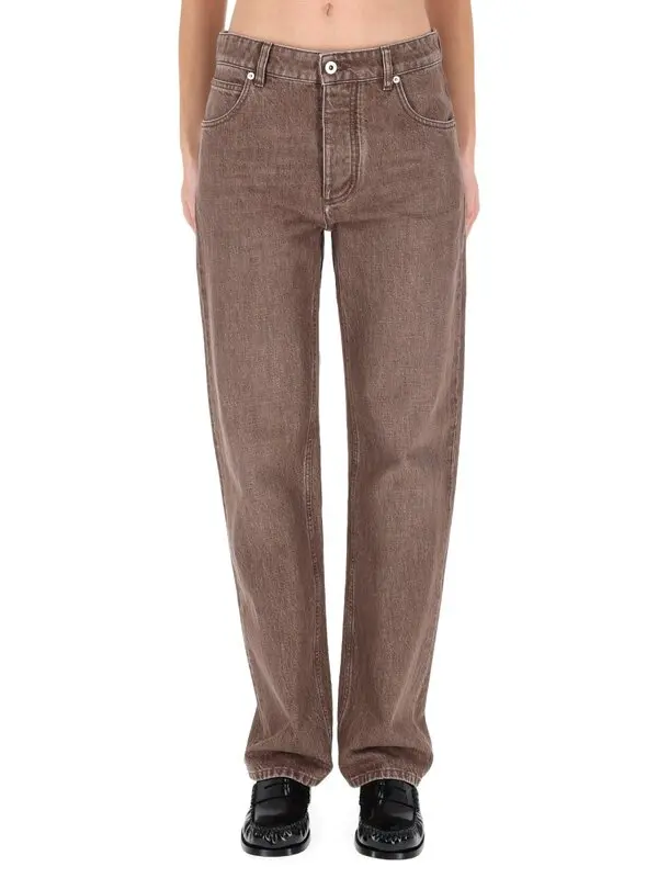 Bottega Veneta Straight Leg Denim Jeans - Brown