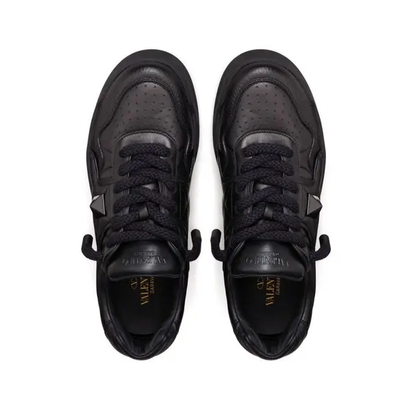 Valentino Garavani Nappa Leather Roman Stud Trainers - Black