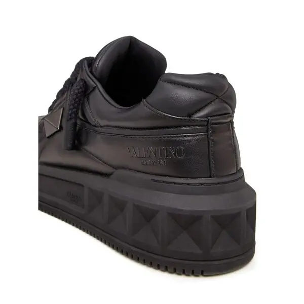 Valentino Garavani Nappa Leather Roman Stud Trainers - Black