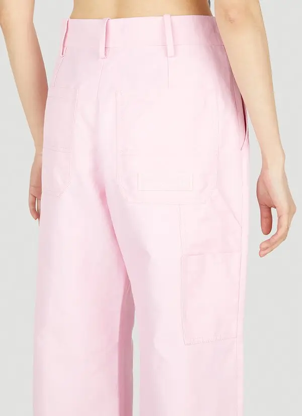 Marni Straight Leg Drawstring Pants - Pink