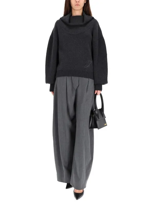 Jacquemus Jersey Ball" Sweater - Gray