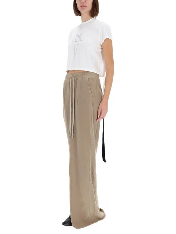 Rick Owens Cropped Small T-shirt - Cream