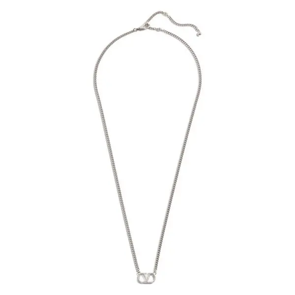 Valentino Garavani Tone Palladium-tone Metal Cable-link Chain Necklace - Silver