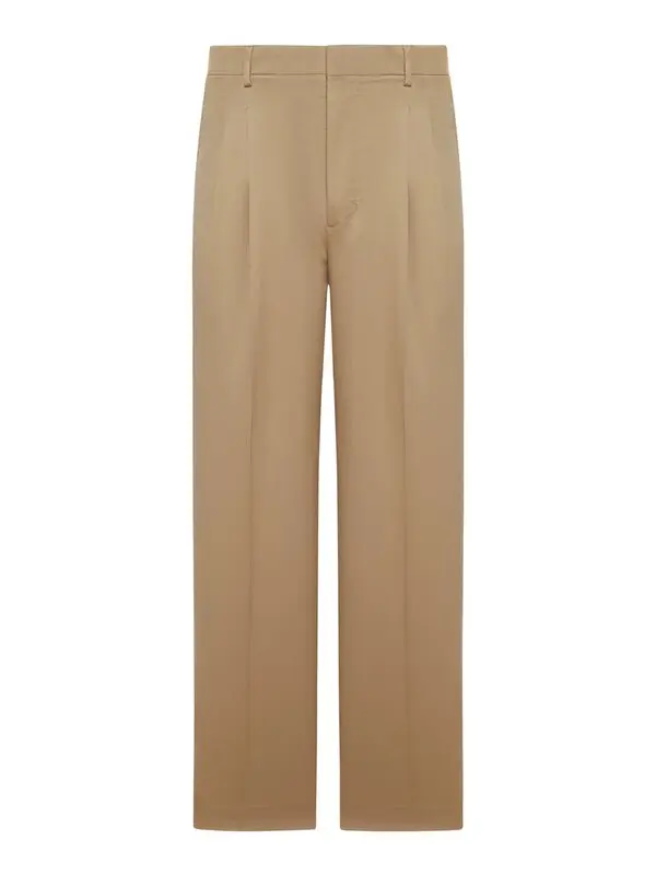 AMI Paris Tailored Cotton Trousers With Pleats - Multicolor