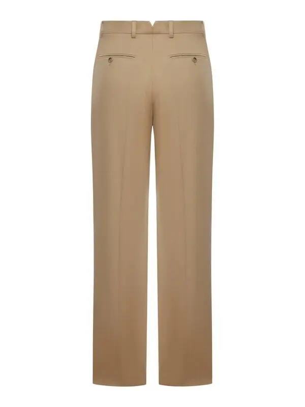 AMI Paris Tailored Cotton Trousers With Pleats