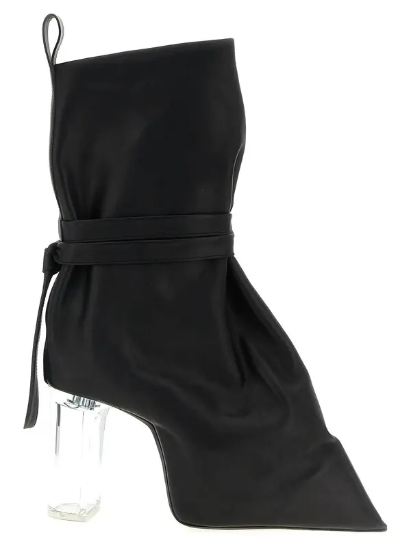 Rick Owens Tied Taco Kiss Ankle Boots - Black